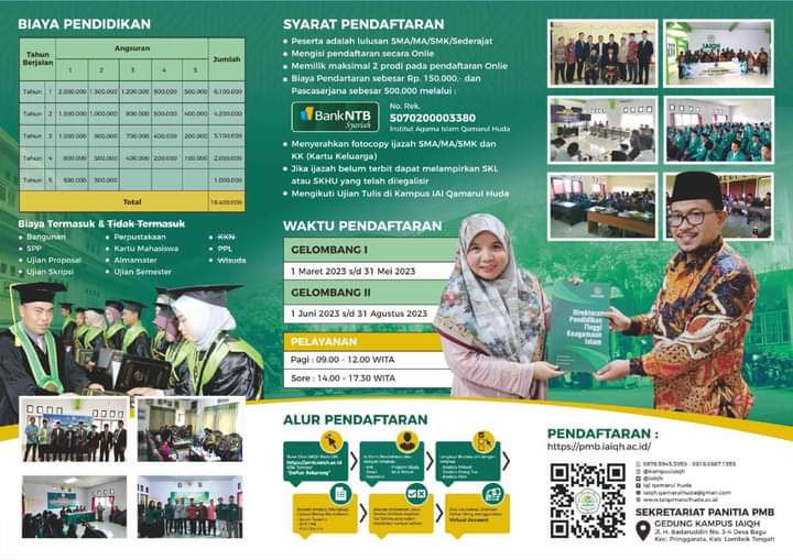 17 Hari Lagi Penutupan Pendaftaran di IAIQH Bagu, Ini Infonya ...